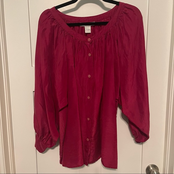 The Limited | Tops | Vintage The Limited Size S Oversized Raspberry ...